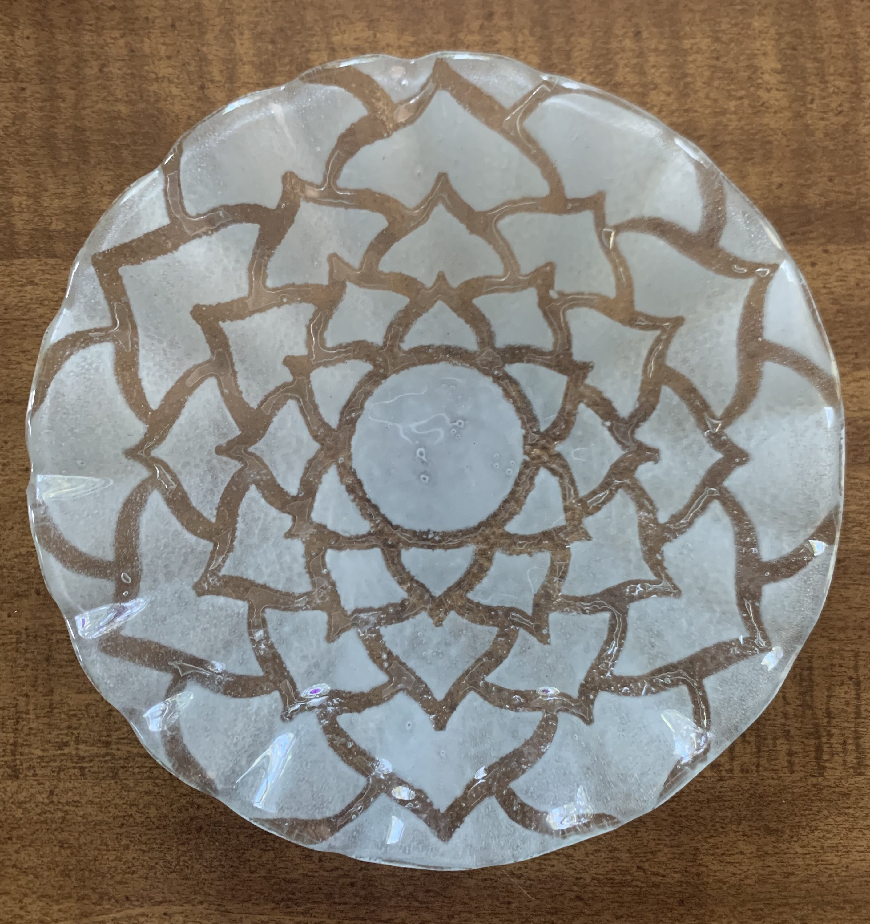 Lotus Collection Set of Four Salad Bowls, Fused Glass Salad Bowls, 7.5 ...