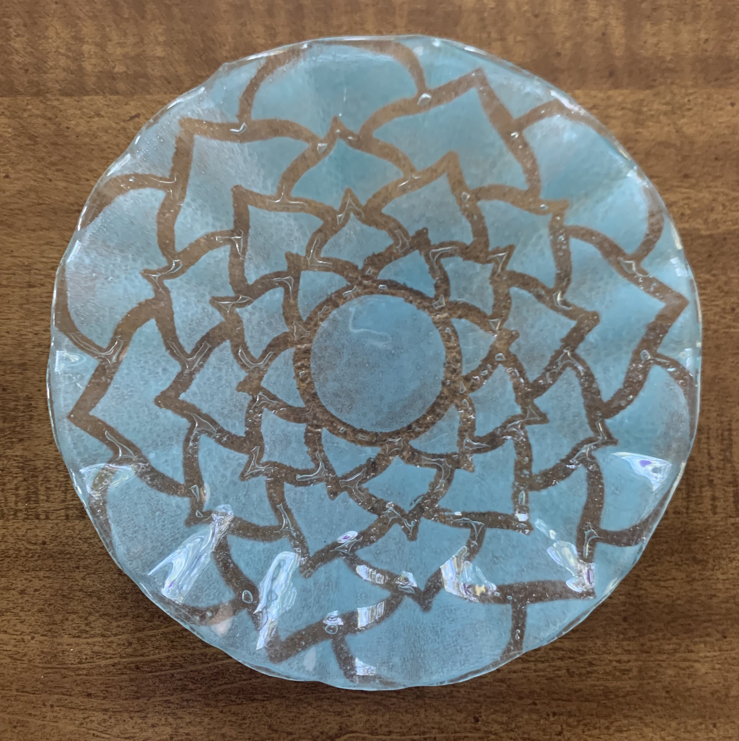 Lotus Collection Set of Four Salad Bowls, Fused Glass Salad Bowls, 7.5 ...