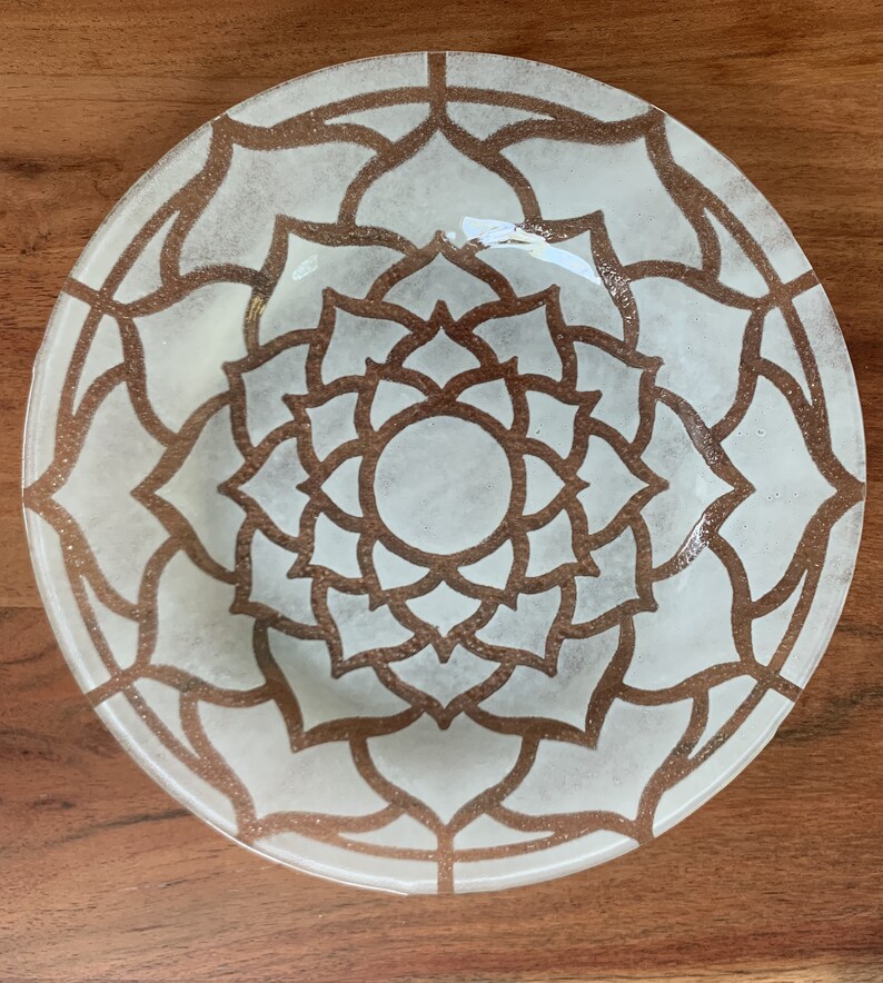 Lotus Collection Set of Four Dinner Plates Fused Glass Dinner - Etsy