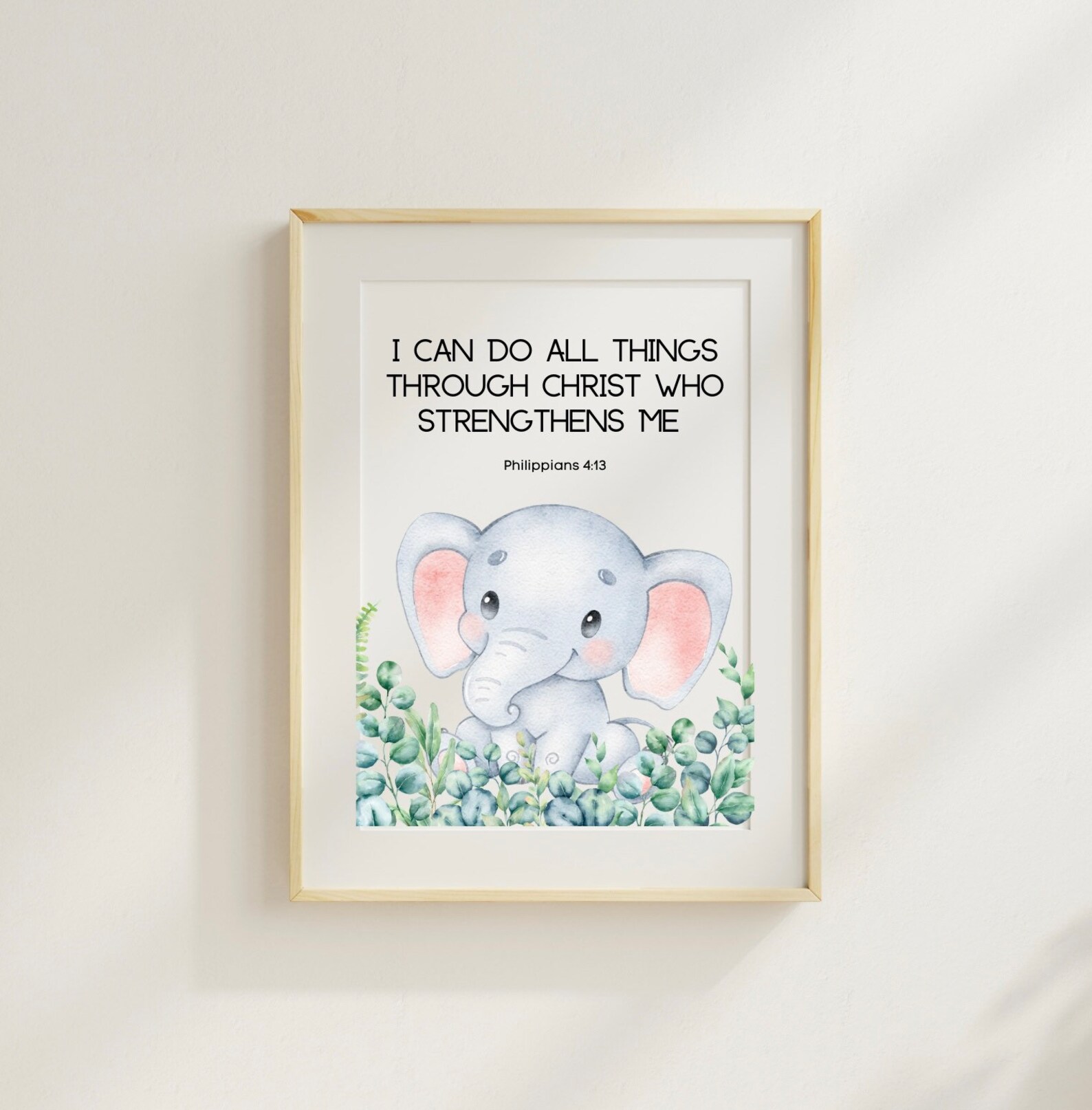 Christian Nursery Decor, Kids Bible Verse Wall Decor, Set of 6 Bible ...