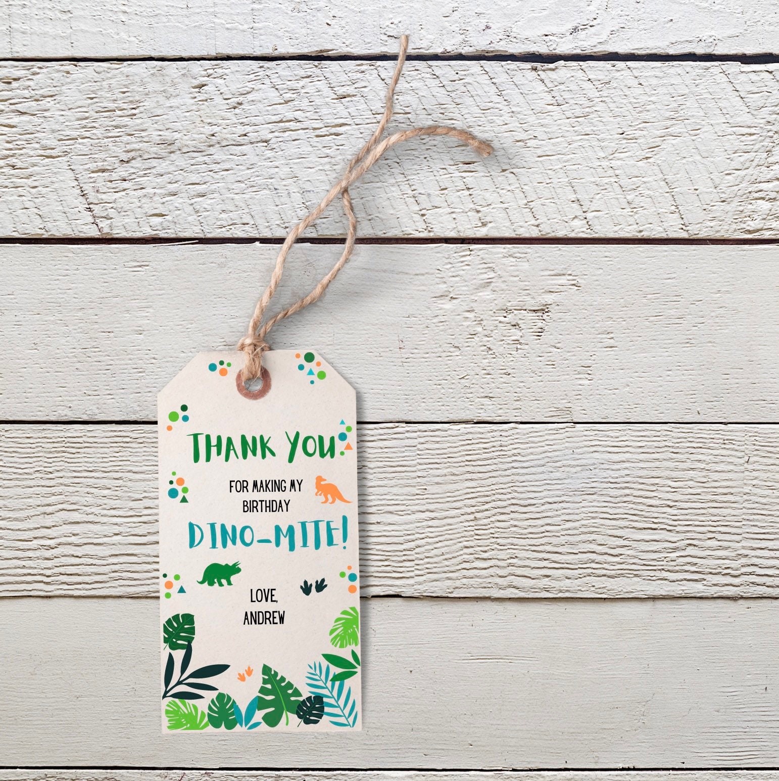 Editable Dinosaur Favor Tag, Dinosaur Birthday Gift Tag, Editable Favor ...