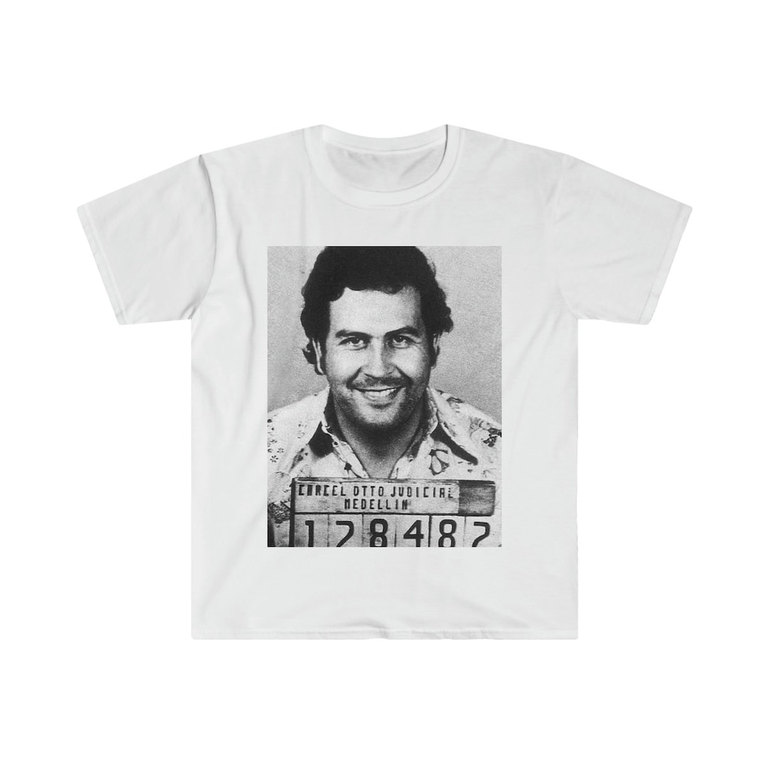 Pablo Escobar Black & White Mugshot Cartel Smile Unisex - Etsy