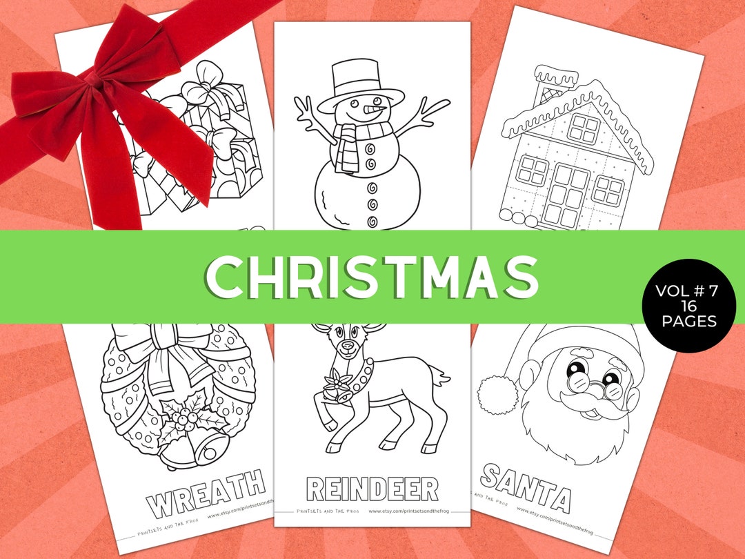 V7 Kids Christmas Colouring Pages Words, Christmas Printable Coloring ...