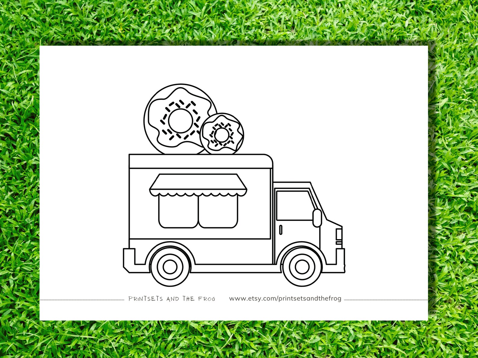 Childrens Food Truck Colouring Pages, Kids Digital Download Coloring ...