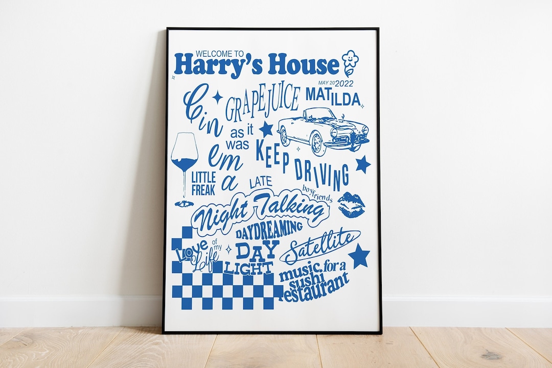 Harry's House Tracklist Art Harry Styles Print Love on - Etsy UK