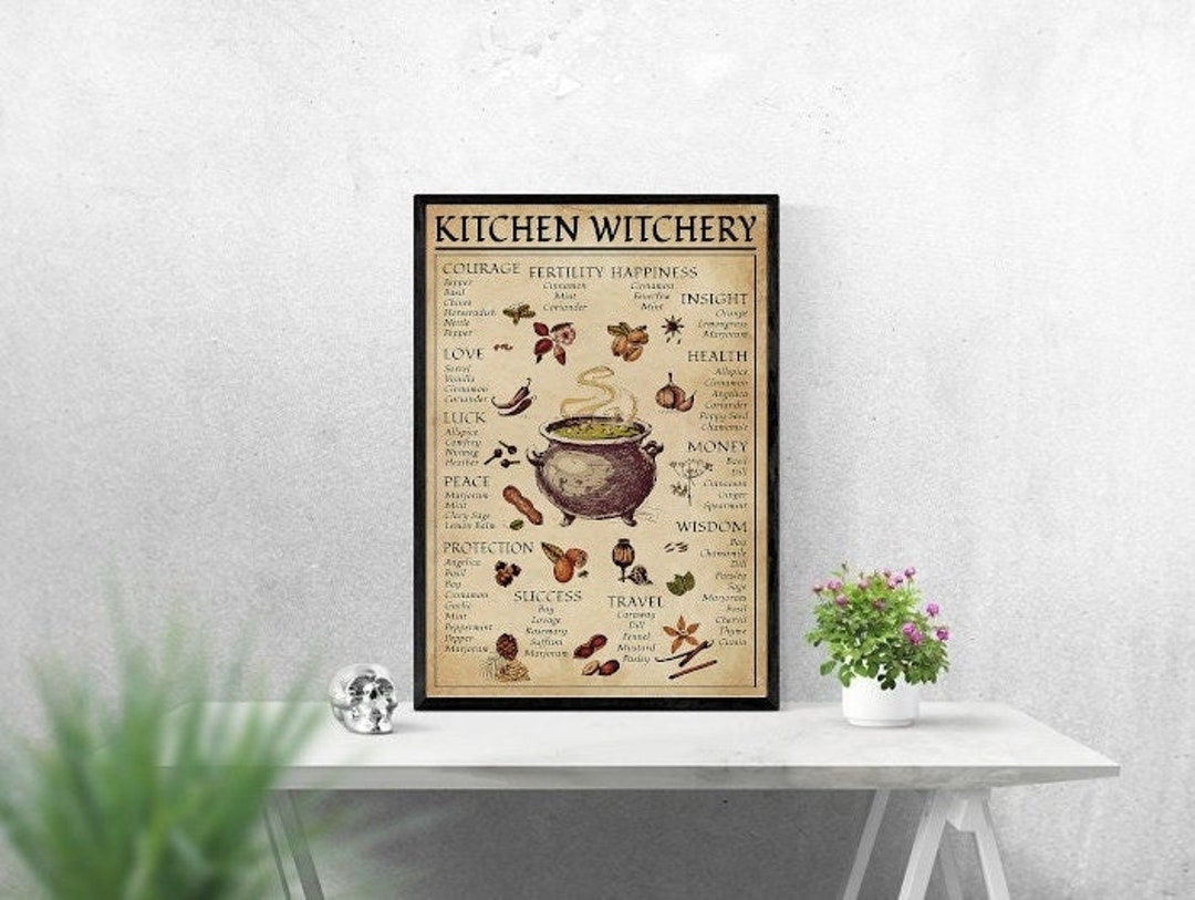 Kitchen Witchery Poster Witch Magic Wall Art Print for Home - Etsy UK