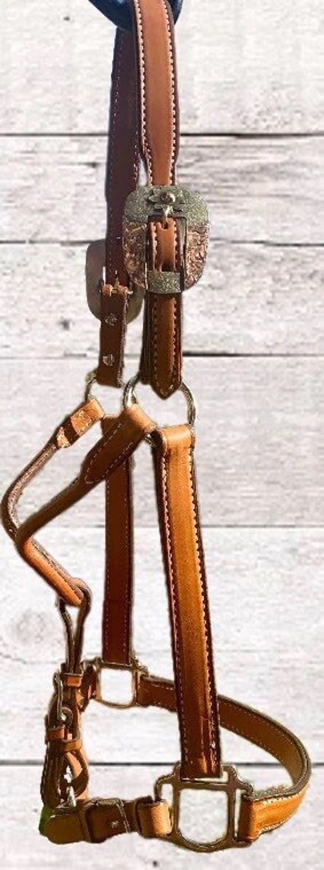 Light Oil/tan Leather Halter With Custom Buckles and Matching Lead - Etsy