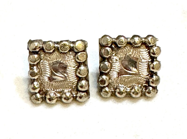 Silver Overlay Conchos With Dots, 1/2” Square - Etsy