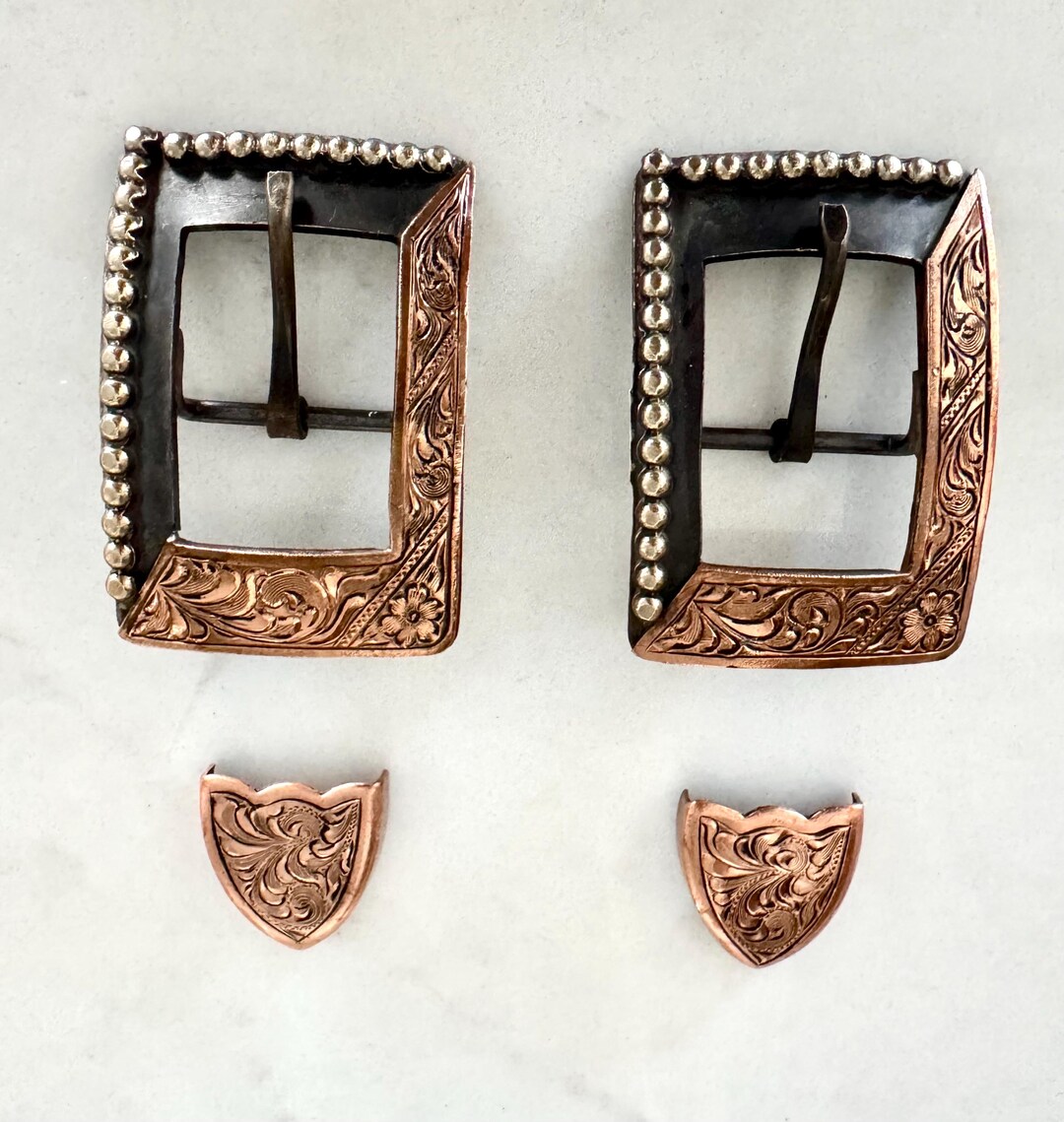 Iron, Copper and Silver Buckles, 1” - Etsy