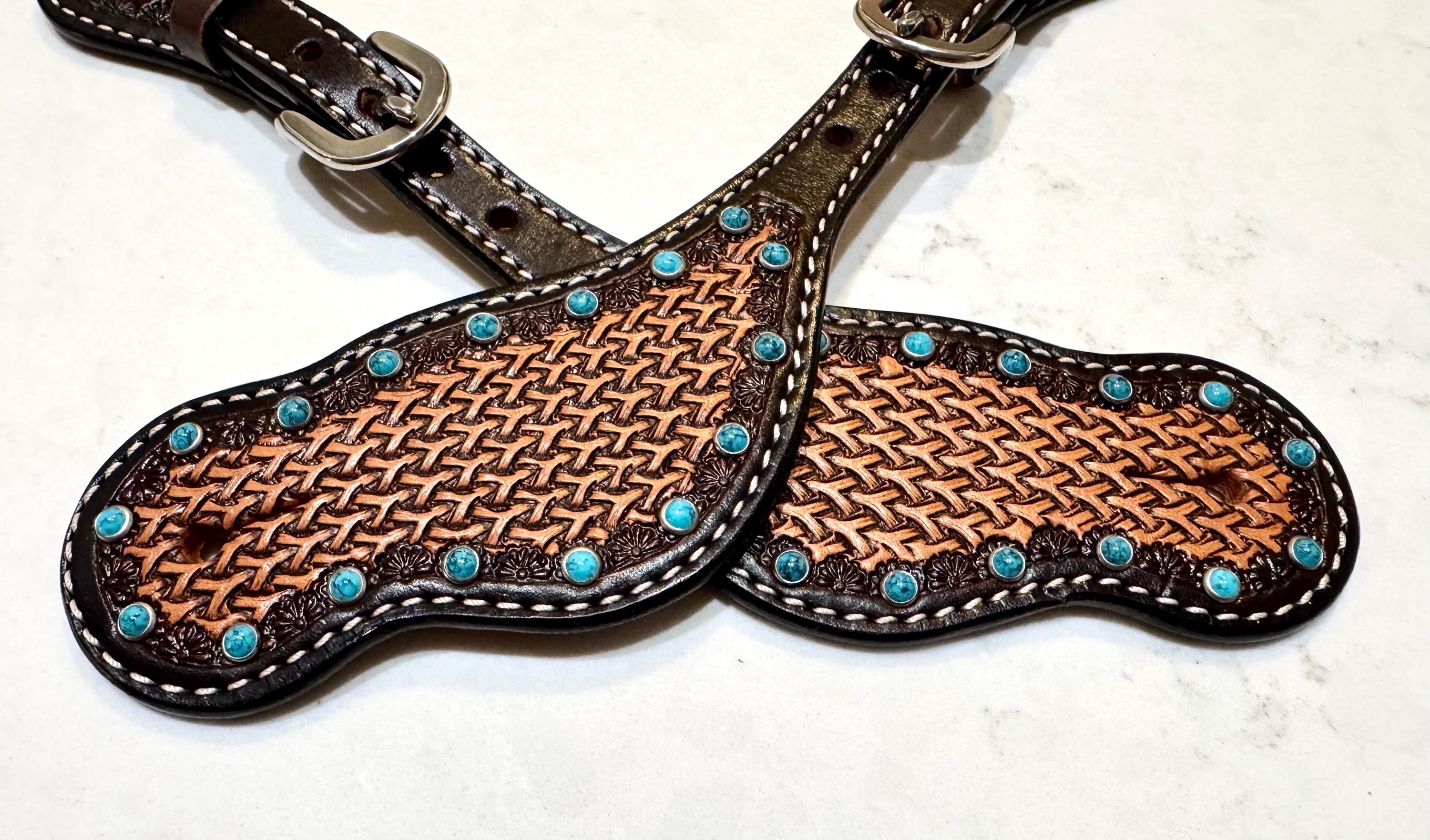 Ladies Tooled Leather Spur Straps - Etsy