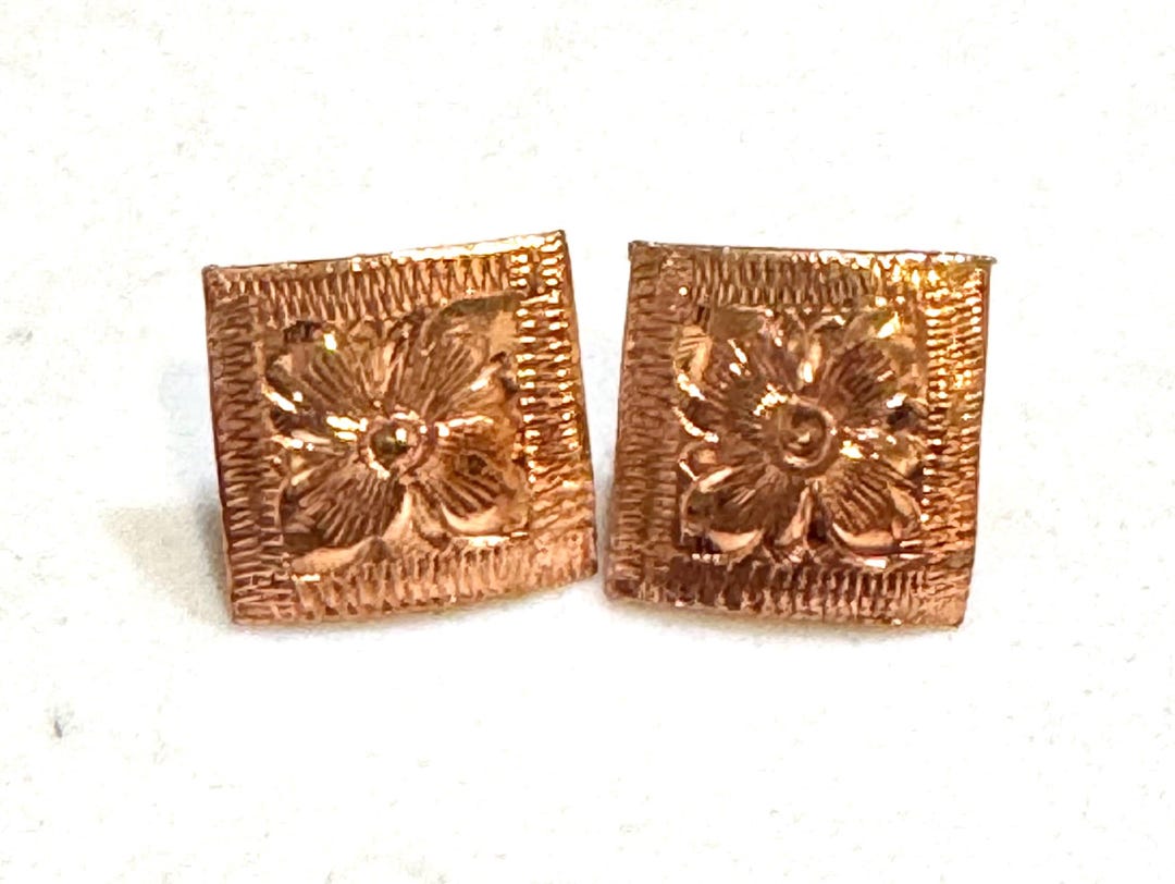 Shiny Copper Conchos, 1/2” Square - Etsy
