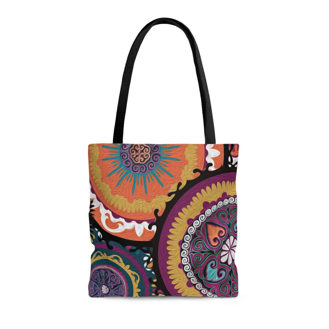 ASYLANA Tote Bag Based on Qazaq Art With Ethnic Patterns of Central ...