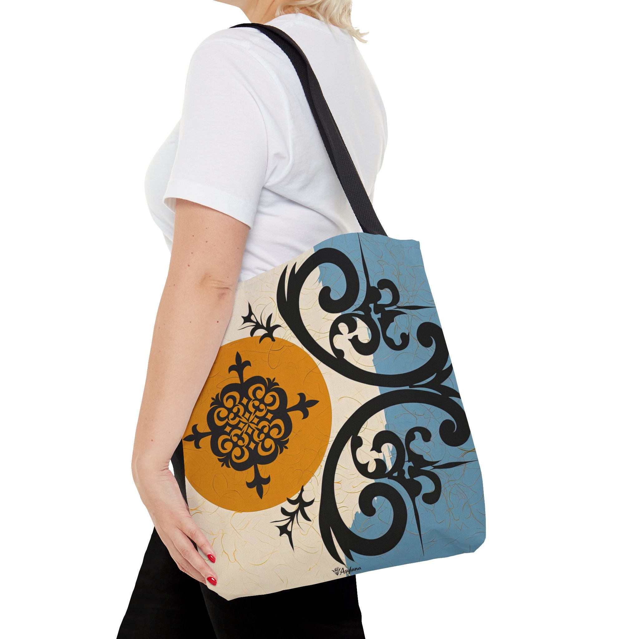 ASYLANA Tote Bag Based on Qazaq Art With Ethnic Patterns of Kazakhstan ...