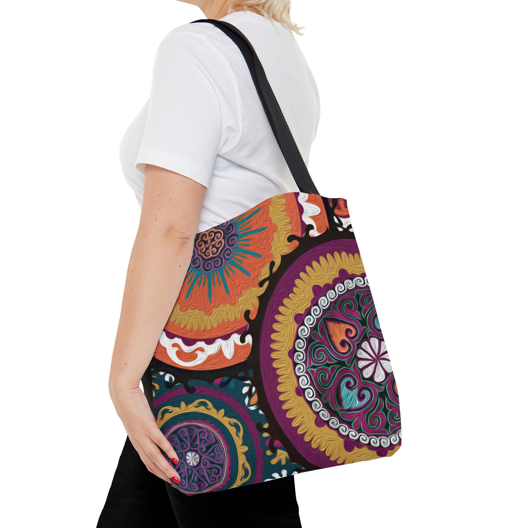 ASYLANA Tote Bag Based on Qazaq Art With Ethnic Patterns of Central ...