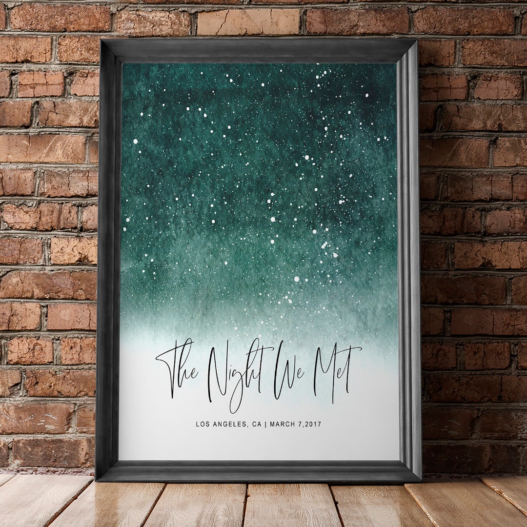 Personalized Star Map for Specific Dates & Place Custom - Etsy