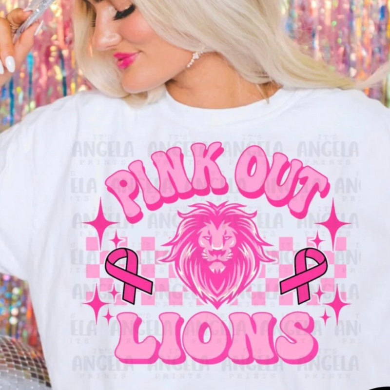 Pink Out Lions Svg - Etsy