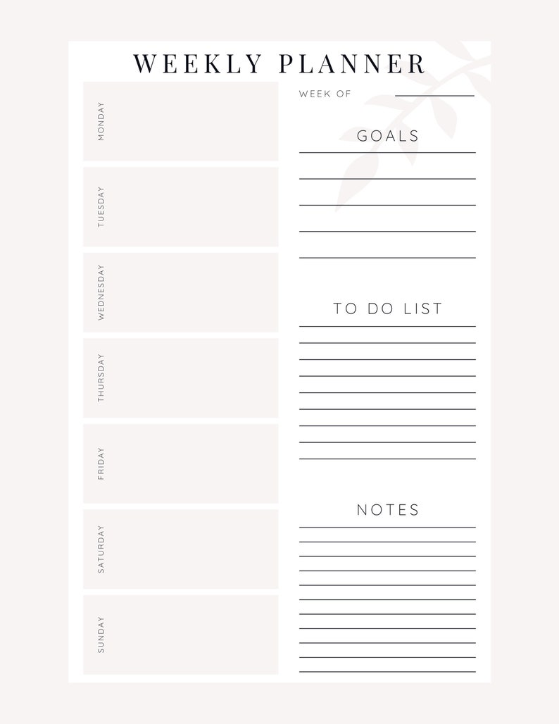 Weekly Digital Planner - Etsy