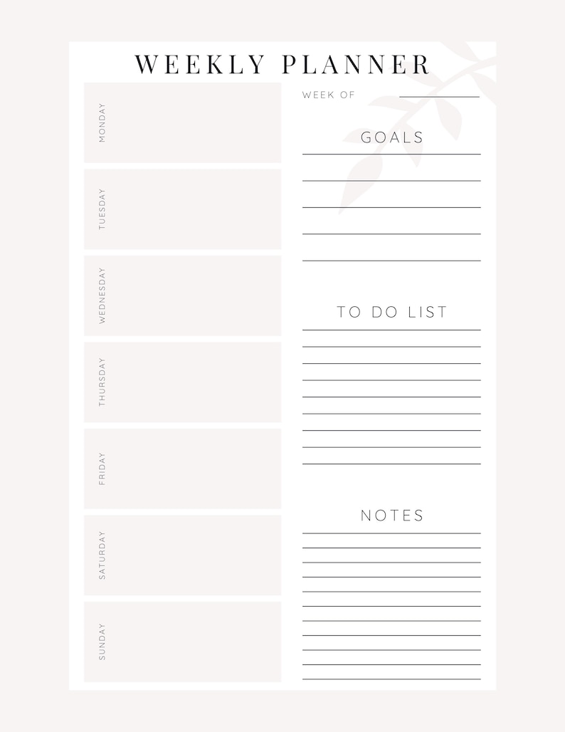 Weekly Digital Planner - Etsy