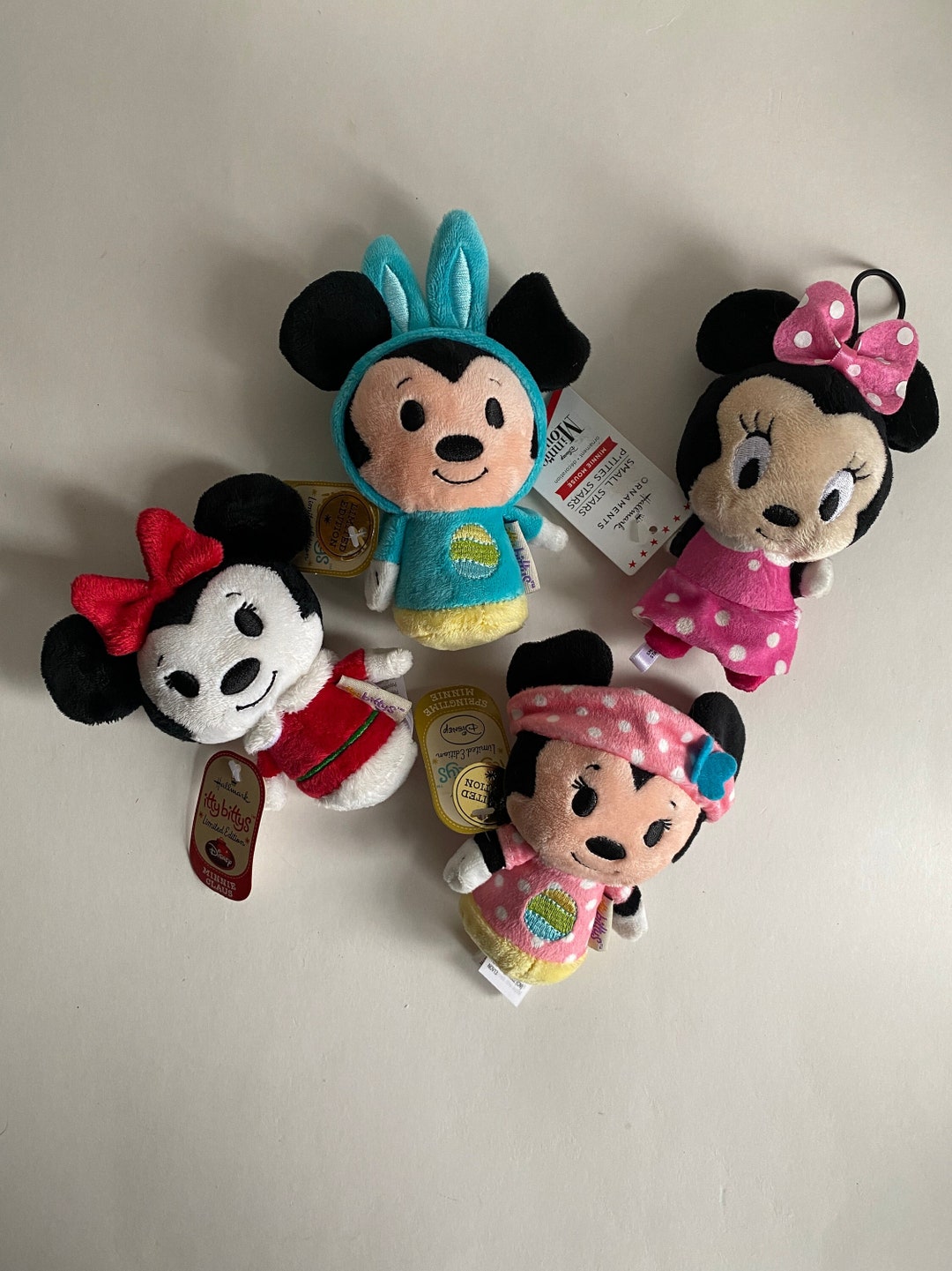 Disney Set Four Itty Bitty Plush Mickey & Minnie - Etsy