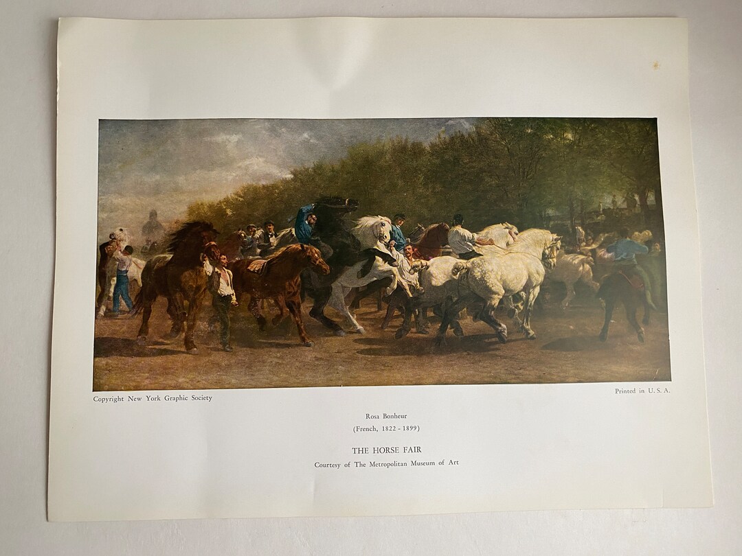 Rosa Bonheur "the Horse Fair" (french 1822-1899) Print the Metropolitan ...