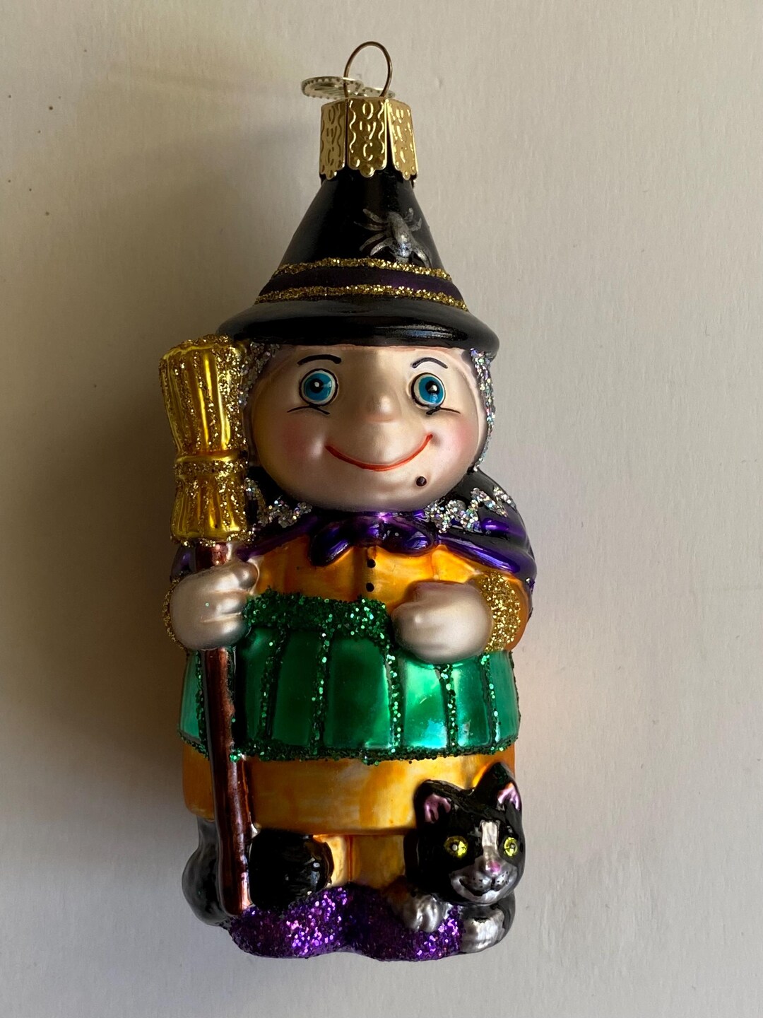 Vintage Old World Halloween Witch Glass Ornament Spokane Washington - Etsy