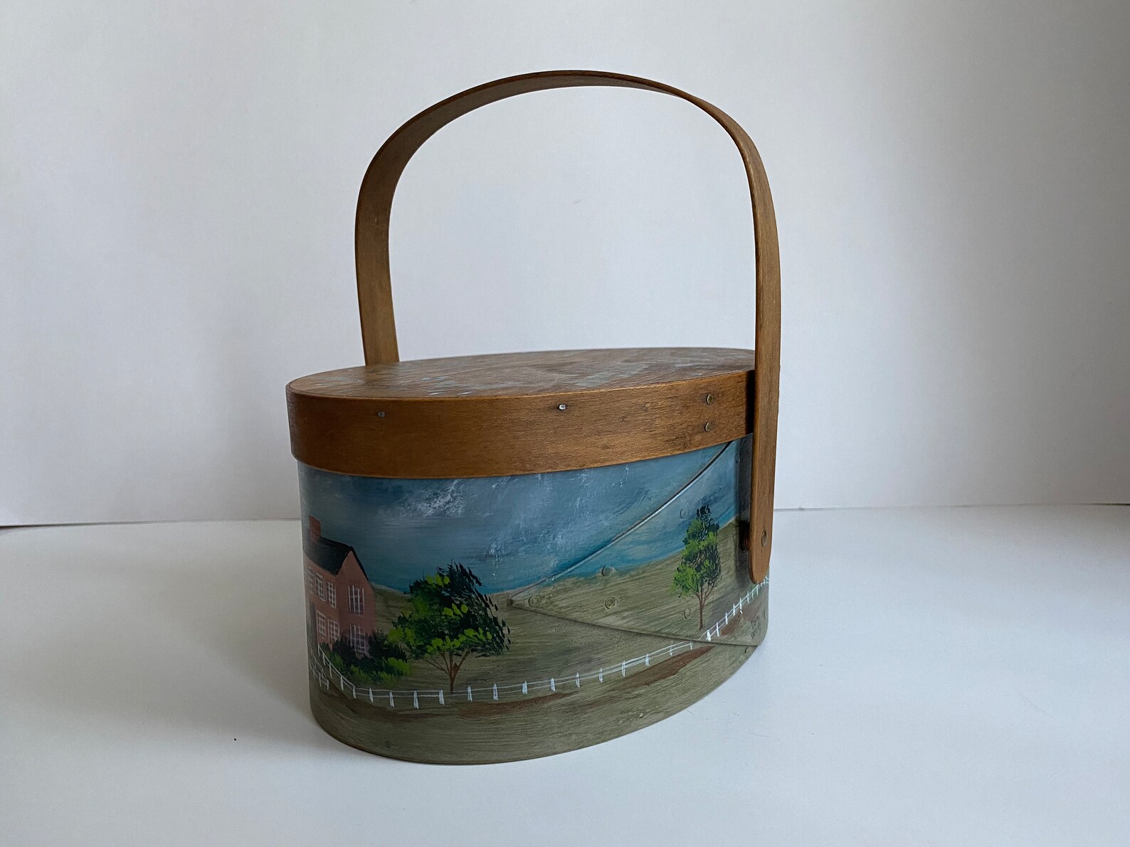 Vintage Hand Painted Signed Wooden Box - Etsy