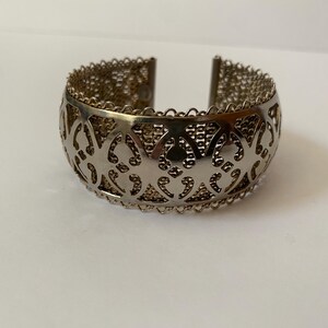 Vintage Julio Marsella Silver Mesh Cuff Bracelet - Etsy