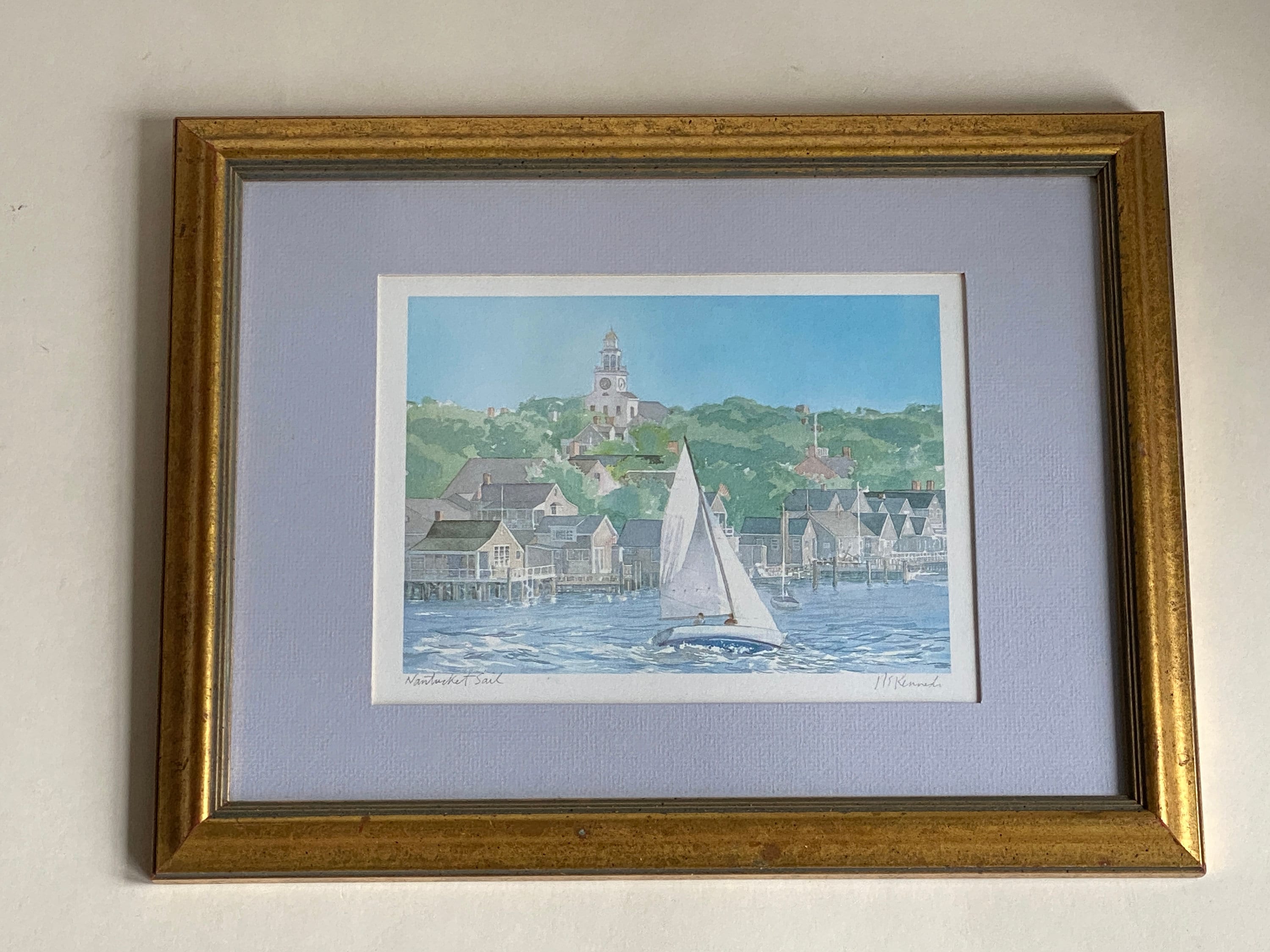 Framed Signed 1991 Robert E. Kennedy nantucket Sail Print Kennedy ...
