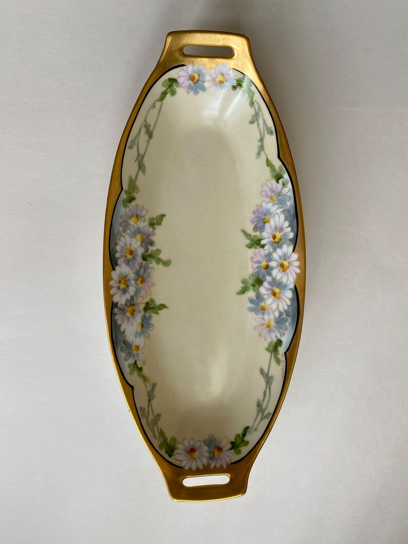 Vintage Walter Wilson Hand Painted Signed Floral Dish - Etsy