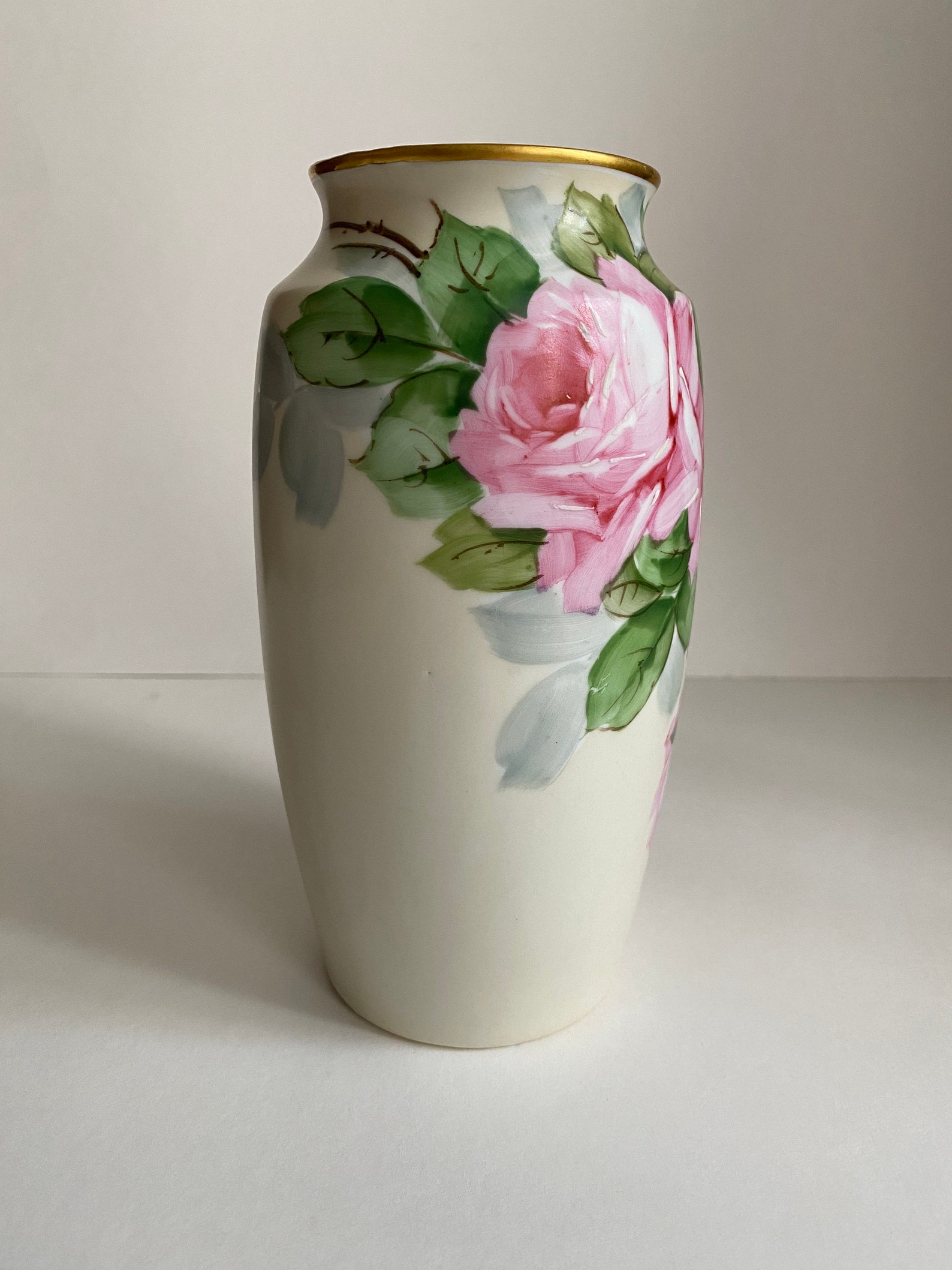 Walter Wilson Hand Painted Signed Rose Vase - Etsy