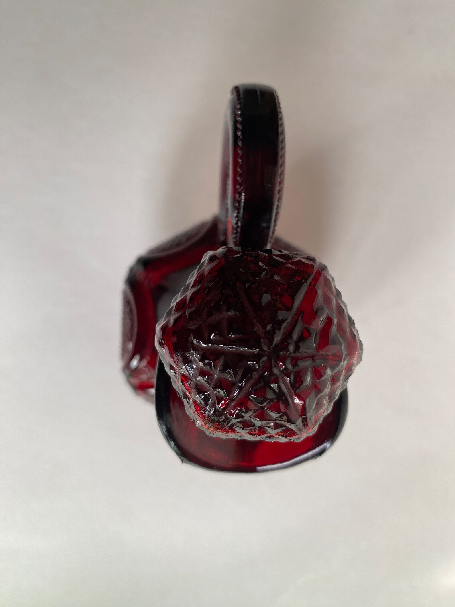 Vintage Avon Ruby Red Cut Glass Curette - Etsy