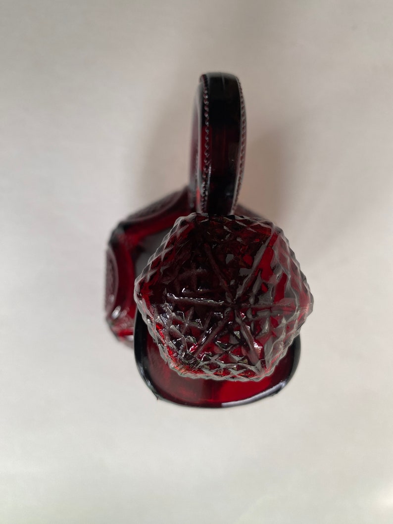 Vintage Avon Ruby Red Cut Glass Curette - Etsy