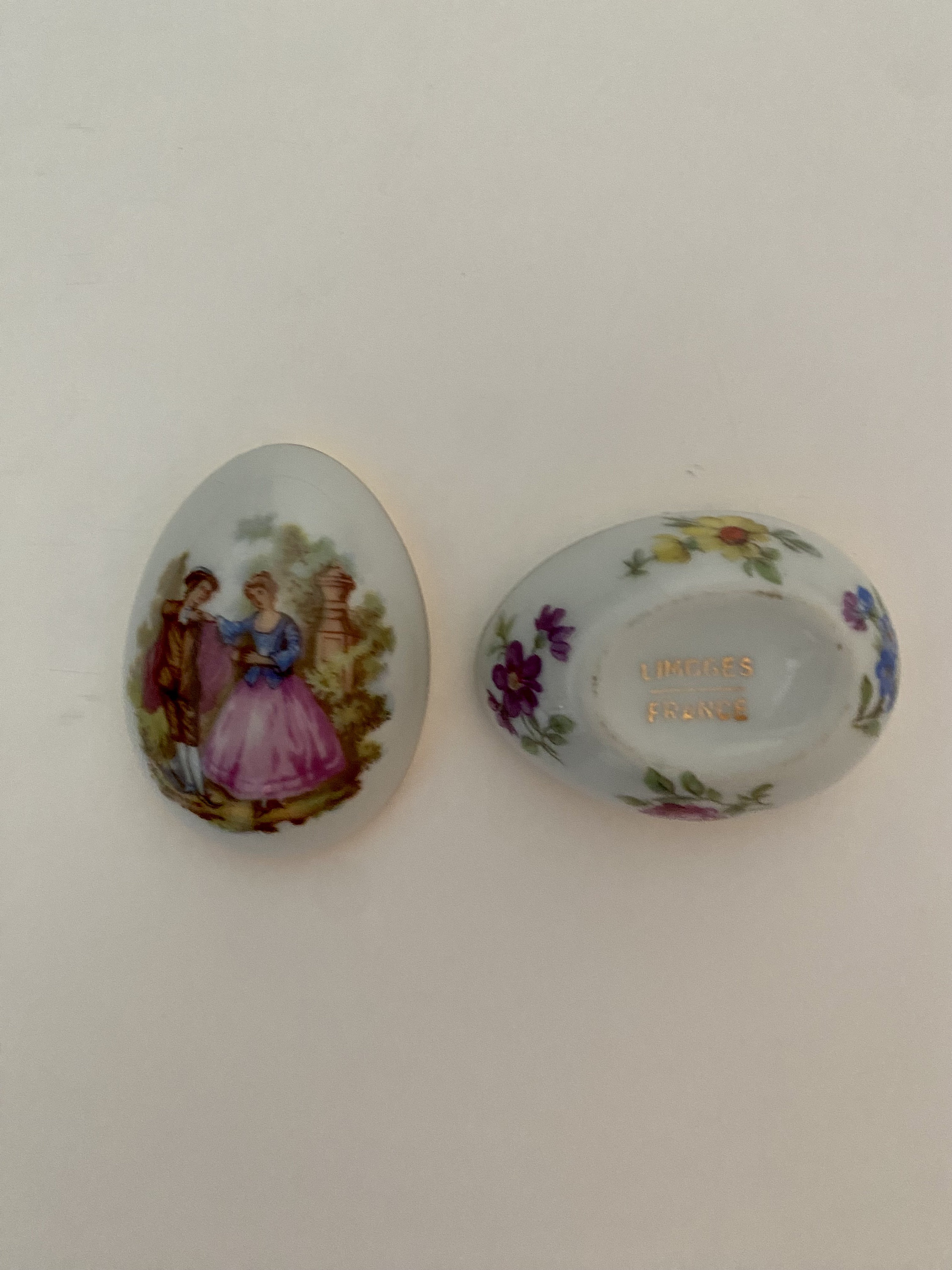 Limoges Porcelain Egg Box With Courting Couple Made in France - Etsy