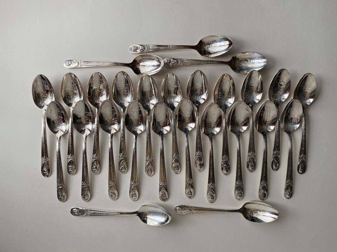 Vintage William Rogers Silver Plated Presidential Spoon Collection - Etsy