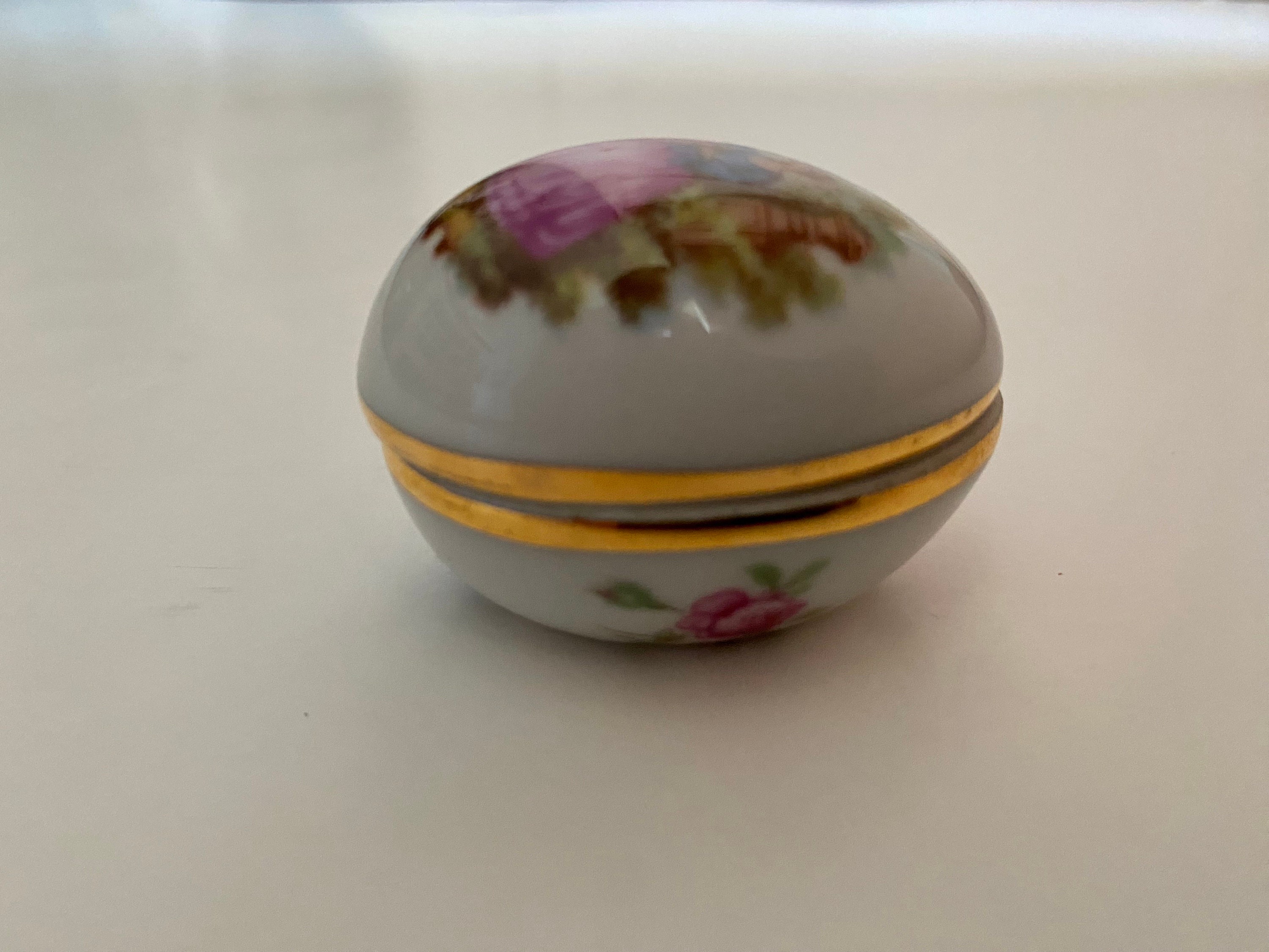 Limoges Porcelain Egg Box With Courting Couple Made in France - Etsy