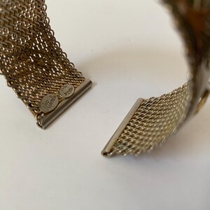 Vintage Julio Marsella Silver Mesh Cuff Bracelet - Etsy