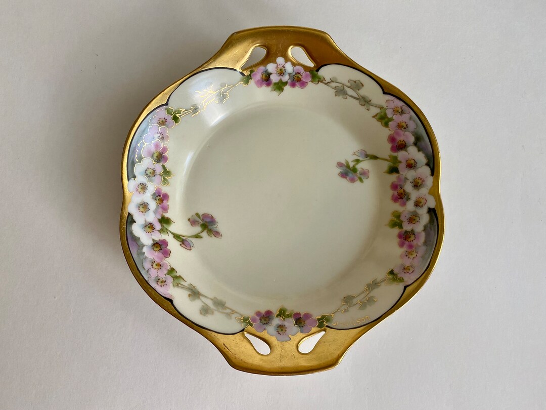 Vintage Walter Wilson Hand Painted Signed Floral Bowl - Etsy
