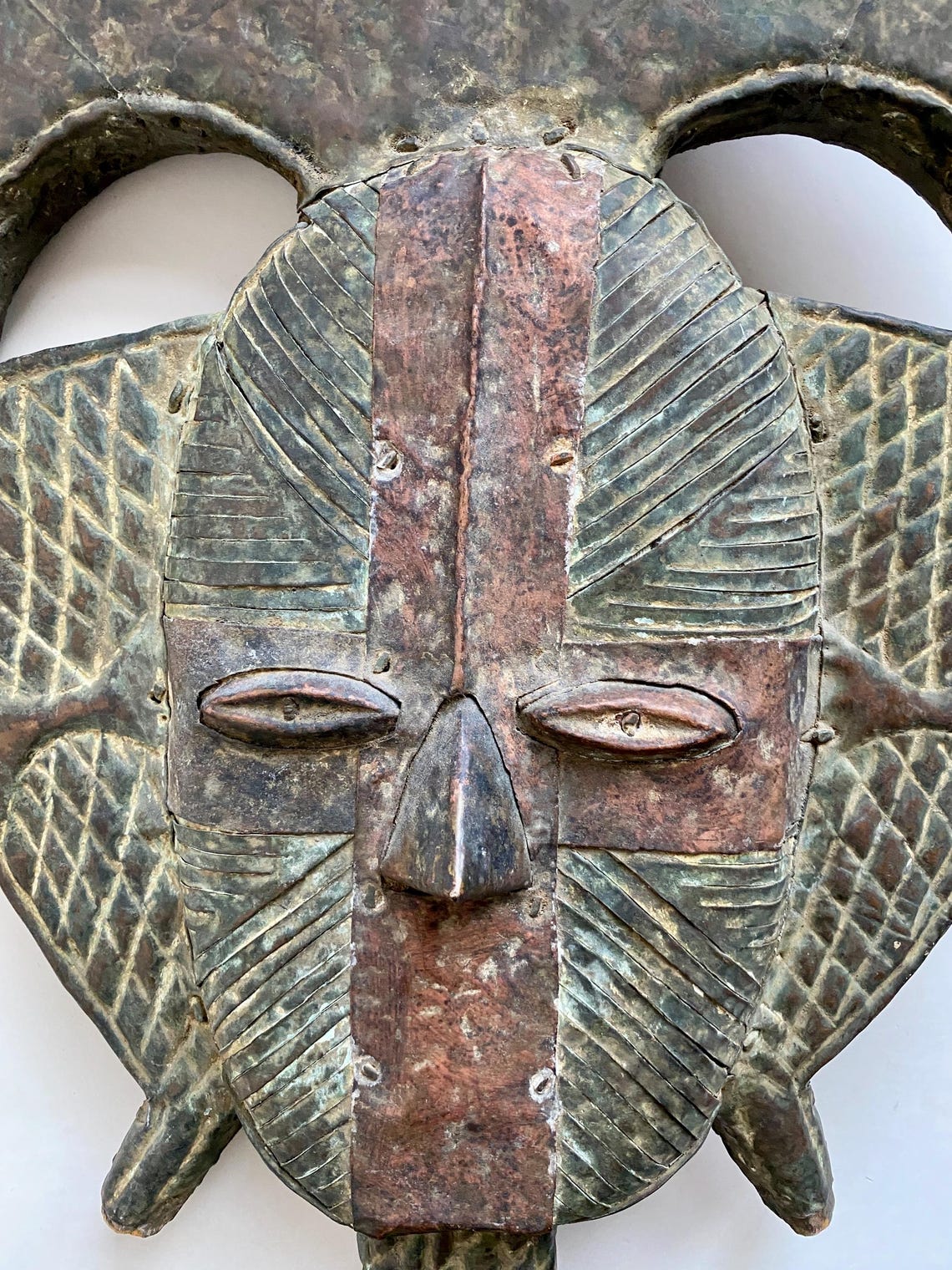 Vintage Wood & Metal Reliquary Figure Wall Hanging - Etsy
