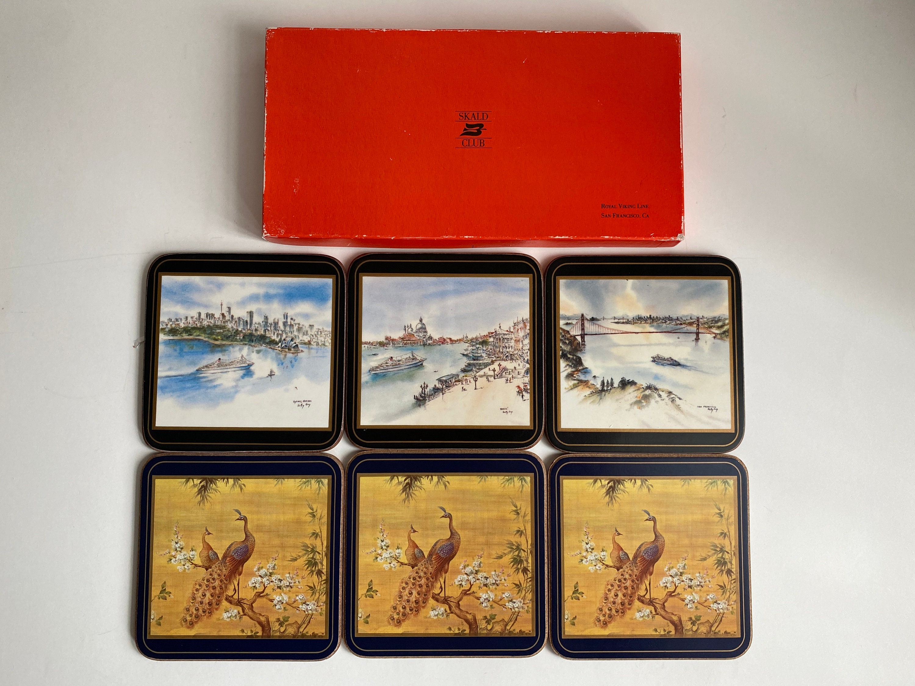 Vintage Set Six Deluxe Coasters by Pimpernel Made in England - Etsy