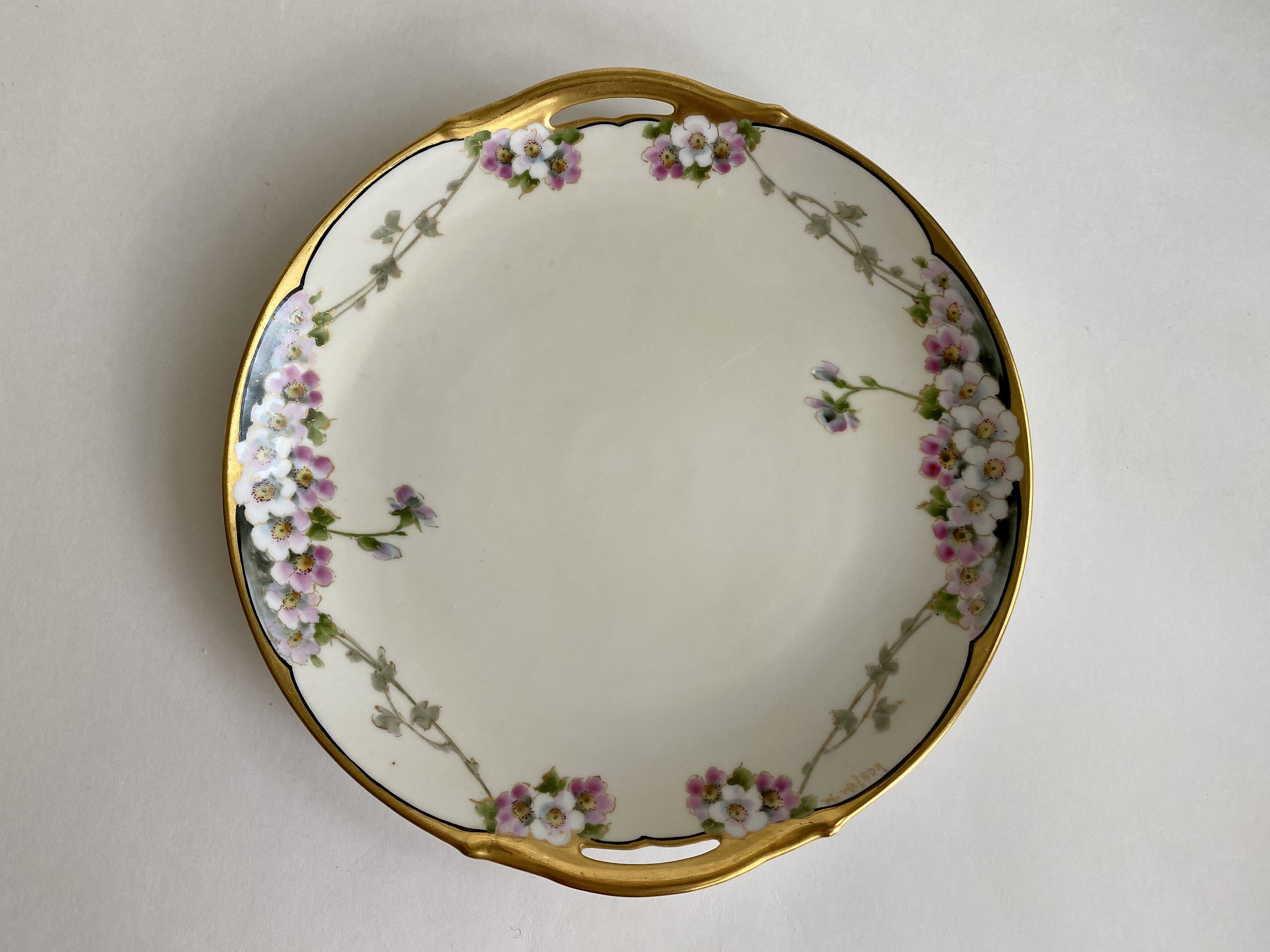 Vintage Walter Wilson Hand Painted Signed Floral Plate - Etsy