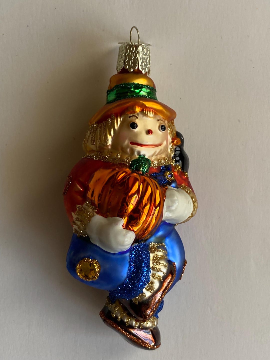 Vintage Old World Halloween Scarecrow Glass Ornament Spokane Washington ...