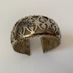 Vintage Julio Marsella Silver Mesh Cuff Bracelet - Etsy