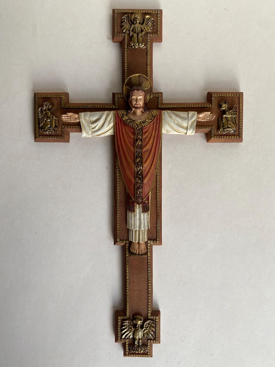 Vintage Resin Jesus on Cross - Etsy