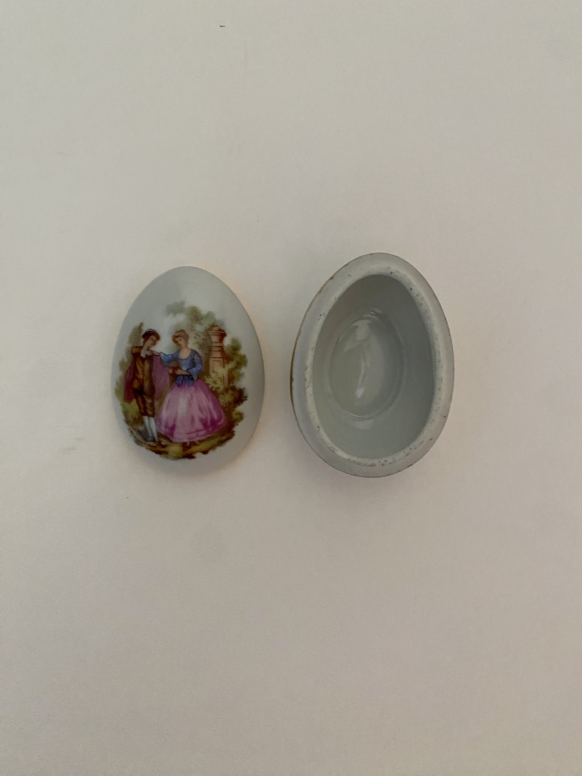 Limoges Porcelain Egg Box With Courting Couple Made in France - Etsy