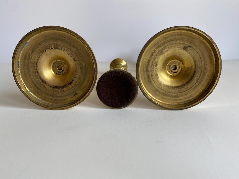 Vintage Baldwin Brass Candlestick Holders Set of Three - Etsy