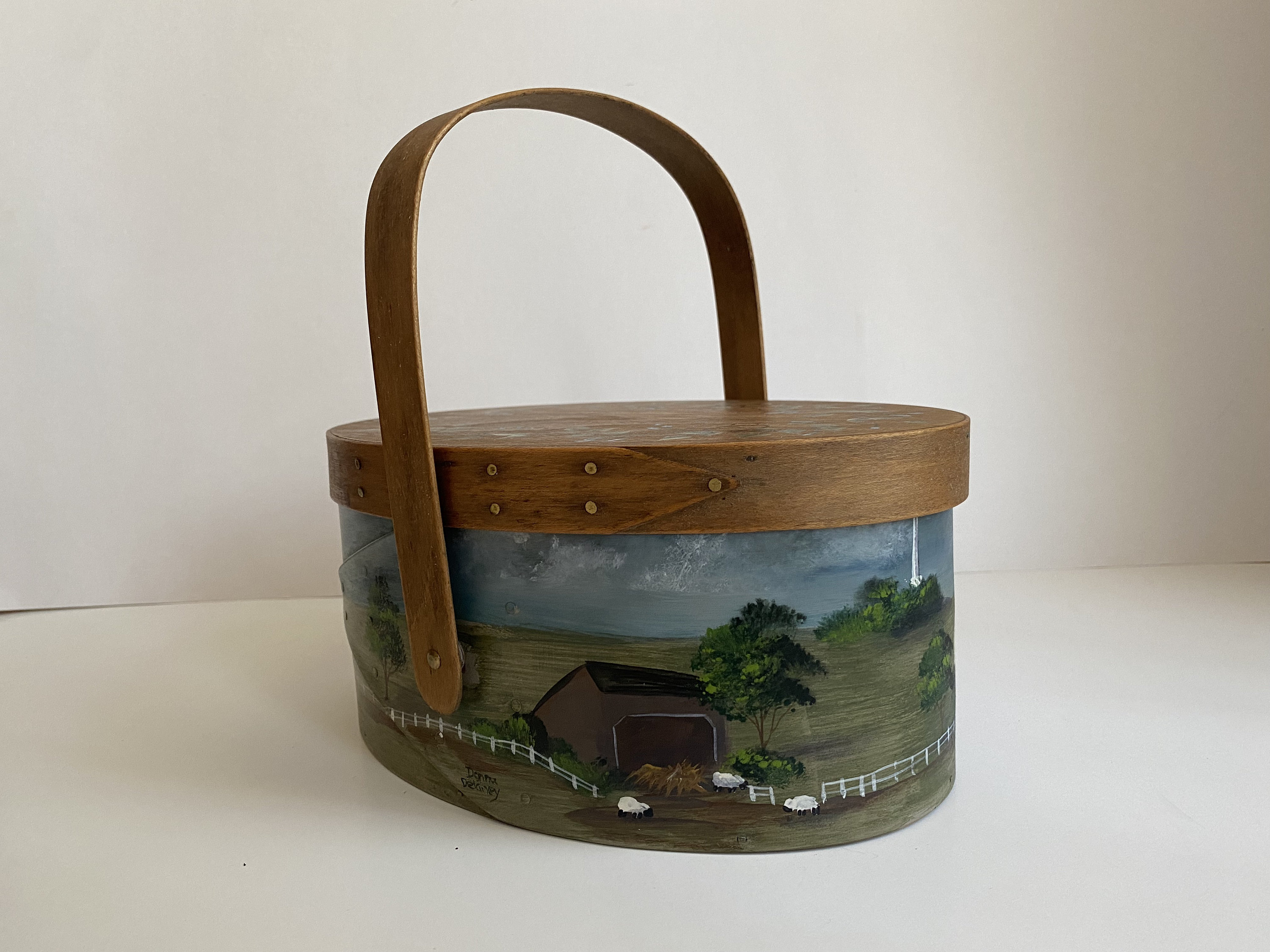 Vintage Hand Painted Signed Wooden Box - Etsy