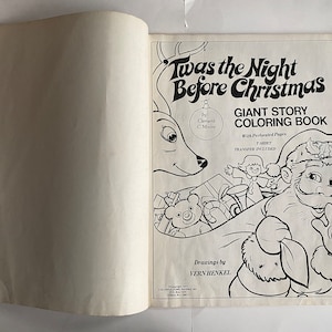 Vintage Twas the Night Before Christmas Giant Story Coloring Book by ...