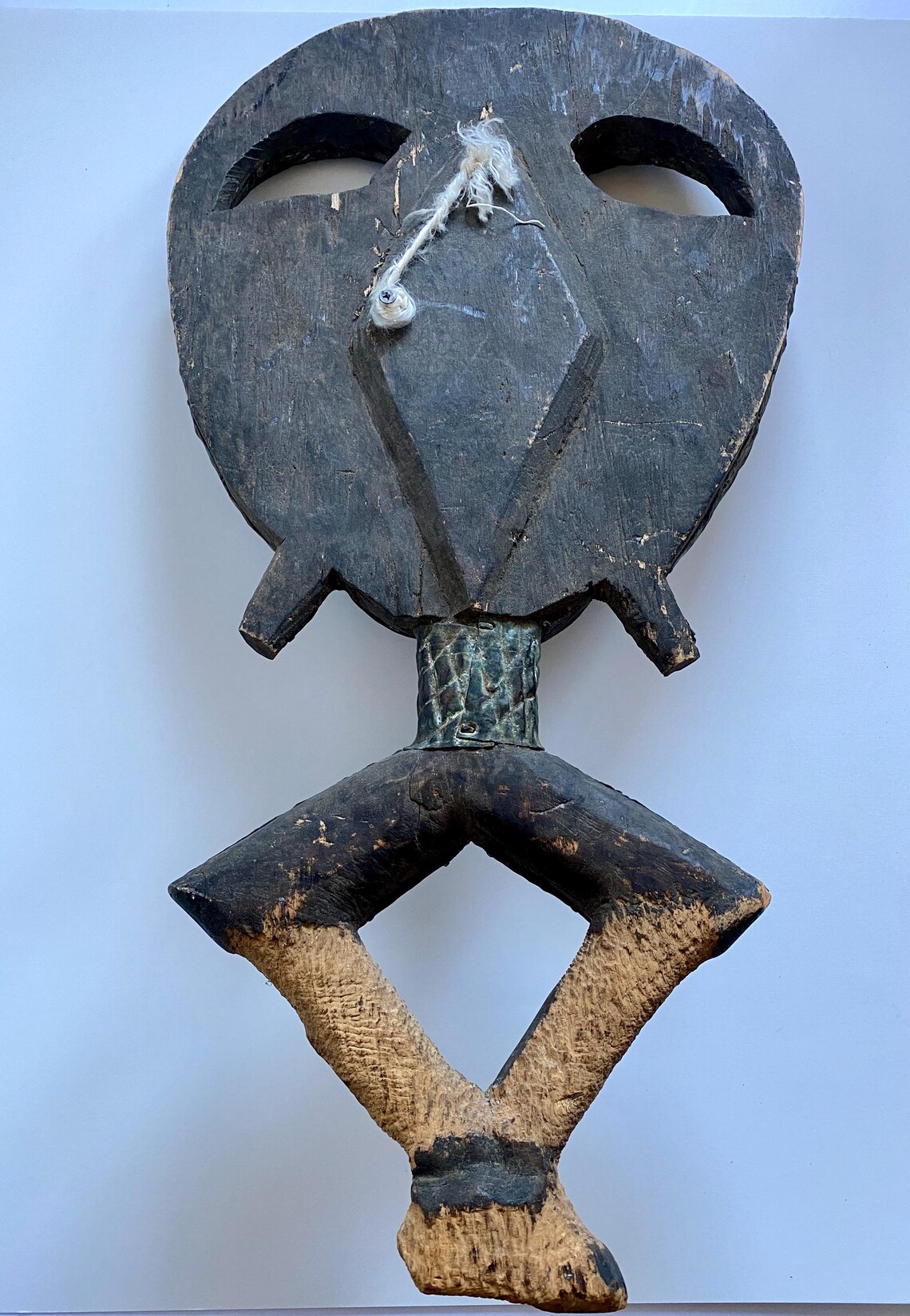 Vintage Wood & Metal Reliquary Figure Wall Hanging - Etsy