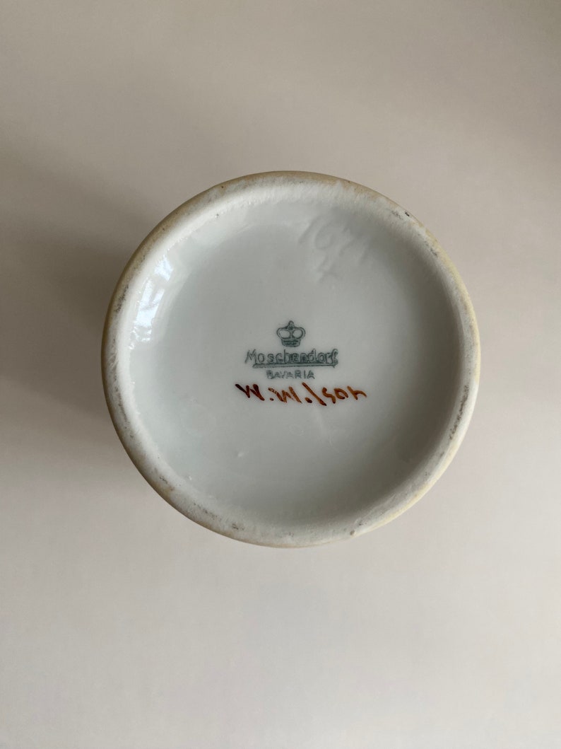 Walter Wilson Hand Painted Signed Rose Vase - Etsy