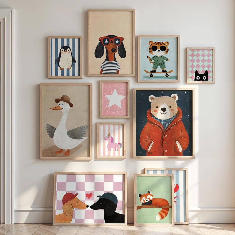 120+ Kids Room Prints | Wall Art Set | Nursery Wall Art | Playroom ...